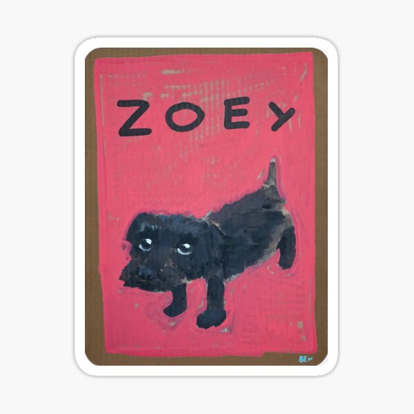 "Zoey" Sticker for Sale by blenovitz | Redbubble