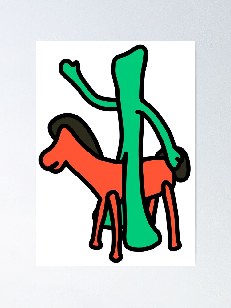 "Modern Gumby-inspired print" Poster for Sale by Gaarlic | Redbubble