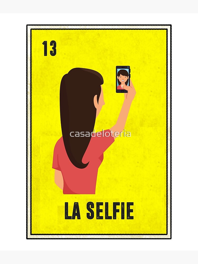 "La Selfie Cute Funny Mexican Loteria Bingo Card Girlie" Poster for ...
