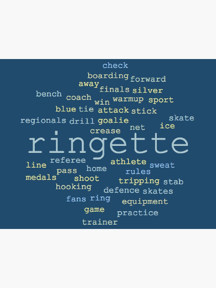 "Ringette Word Bubble" Sticker by EllieAnna | Redbubble
