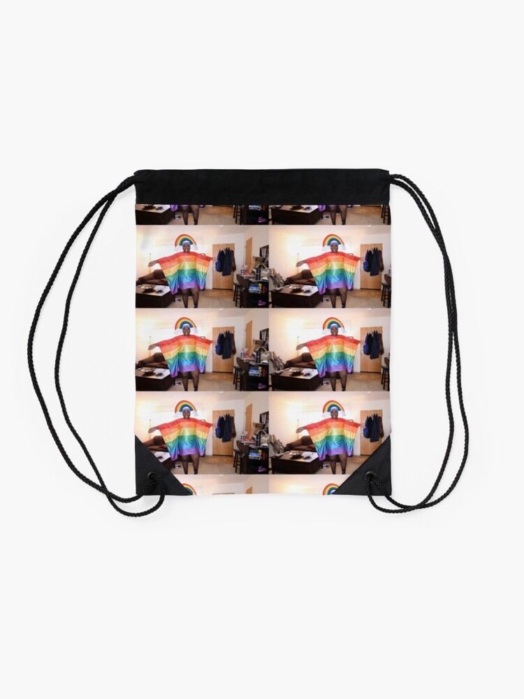 "macdoesit rainbow outfit" Drawstring Bag for Sale by samanthagisser ...