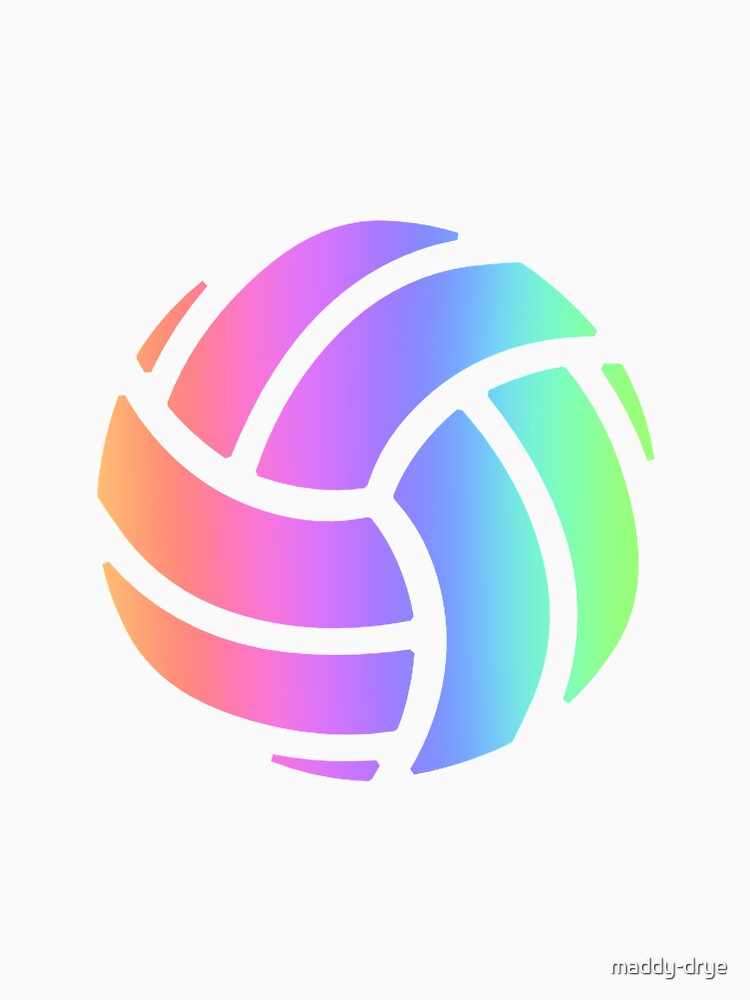 "Ombré Rainbow Volleyball " T-shirt for Sale by maddy-drye | Redbubble ...