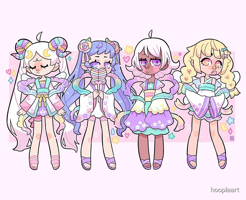 "Pastel Magic Girls" by hooplaart | Redbubble