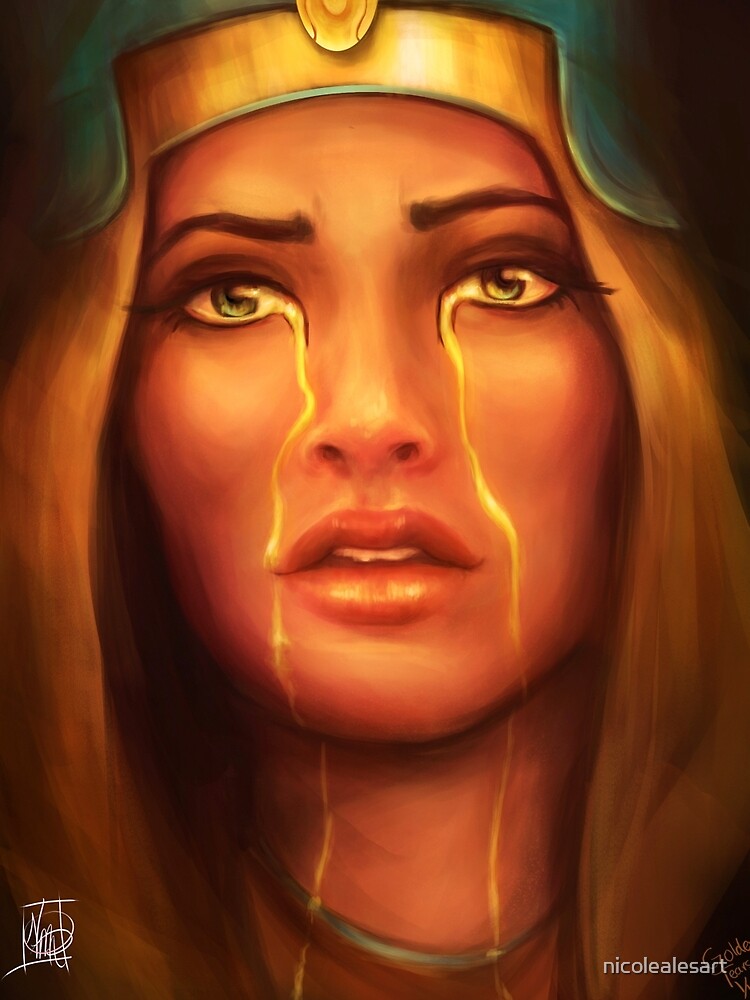 "Golden Tears" Poster by nicolealesart | Redbubble