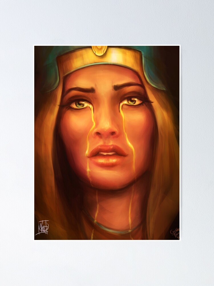 "Golden Tears" Poster by nicolealesart | Redbubble