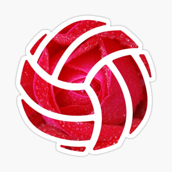 "Rose Volleyball " Sticker for Sale by maddy-drye | Redbubble