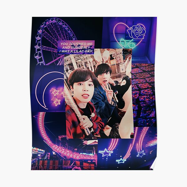 "BTS - JIKOOK PURPLE AESTHETIC" Poster for Sale by bangtanetic | Redbubble