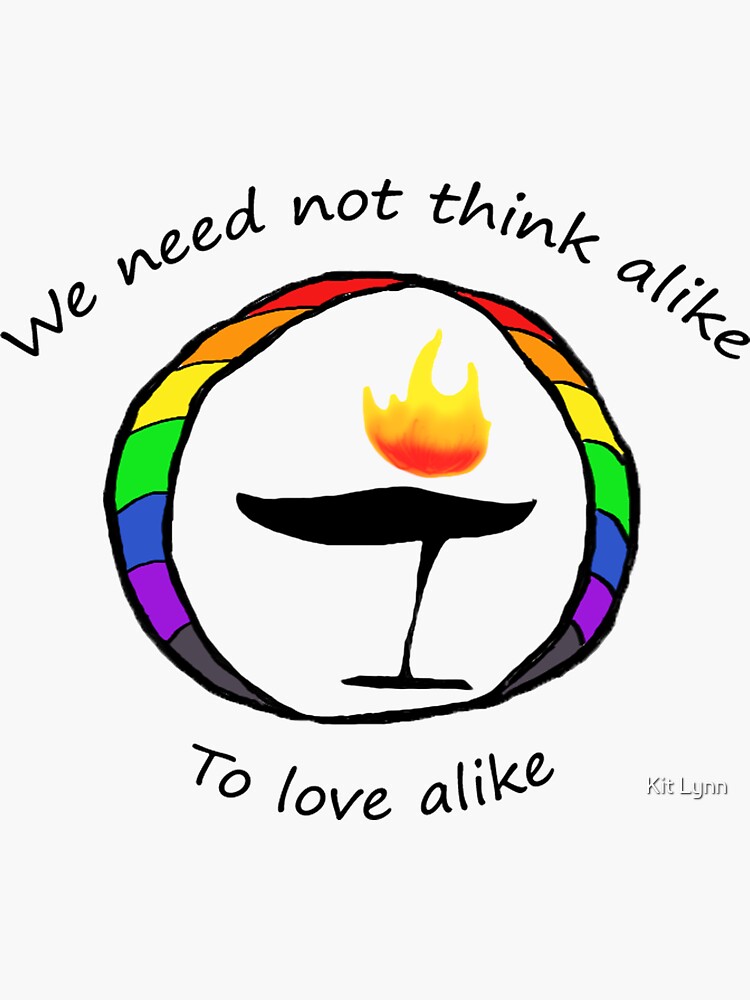 "Rainbow UU Chalice" Sticker for Sale by UUBadger | Redbubble