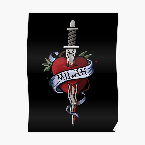 "Hook's Milah Tattoo" Poster by CapnMarshmallow | Redbubble