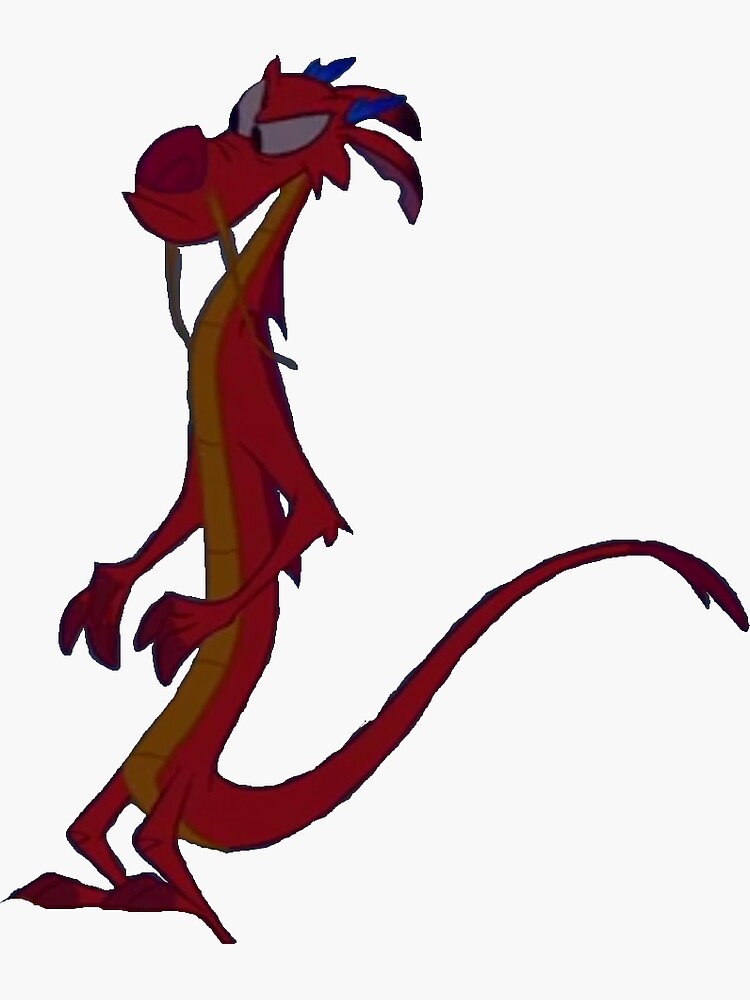 "Mushu" Sticker for Sale by martypartyhardy | Redbubble