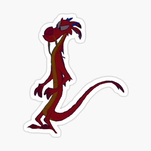 "Mushu" Sticker for Sale by martypartyhardy | Redbubble