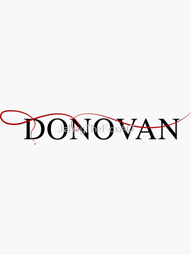 "Donovan" Sticker by JahayTheFoxAO | Redbubble
