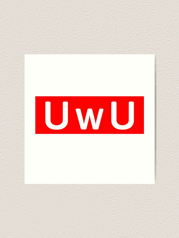 "UwU happy emoticon anime meme hoodie" Art Print for Sale by ...