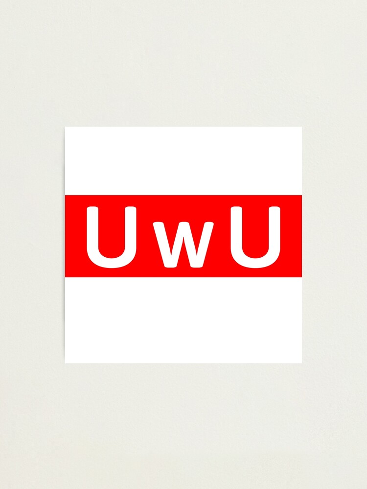 "UwU happy emoticon anime meme hoodie" Photographic Print by ...
