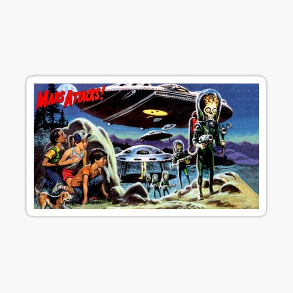 "Mars Attacks! 4" Sticker for Sale by bnatiez | Redbubble