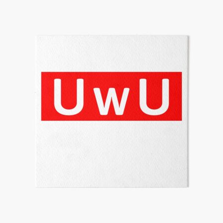 "uwu ( UwU ) emoji - Funny happy anime emoticon meme" Art Board Print ...