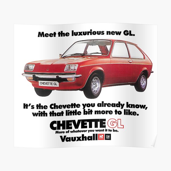 "VAUXHALL CHEVETTE" Poster for Sale by ThrowbackMotors | Redbubble