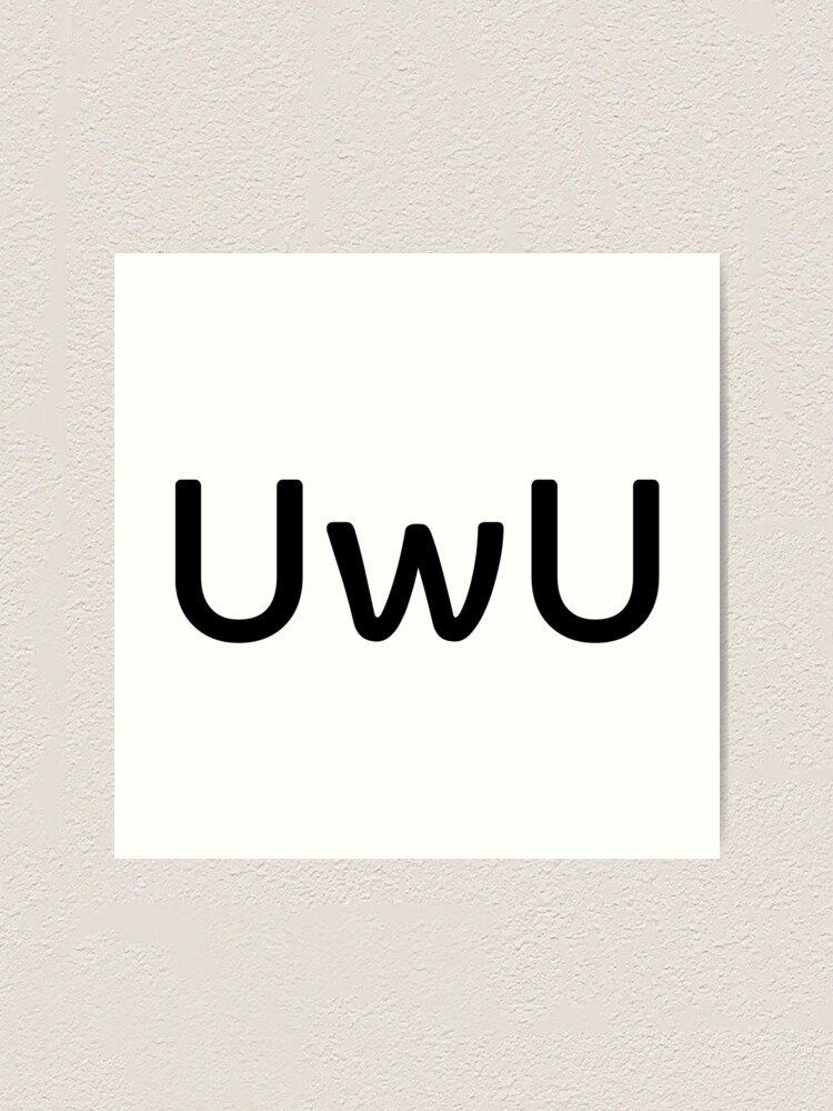 "uwu happy & senpai anime face emoticon - funny text meme emoji" Art ...