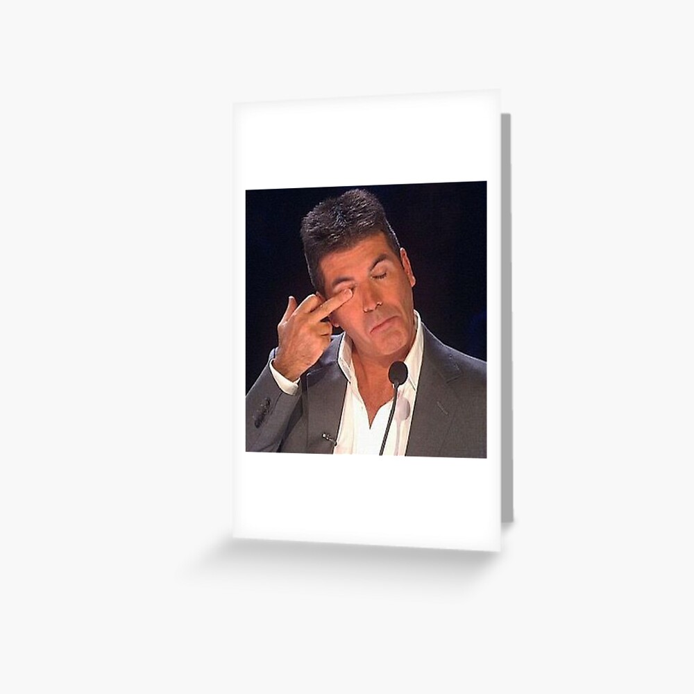 "Simon Cowell" Greeting Card by Djamila-Salome | Redbubble