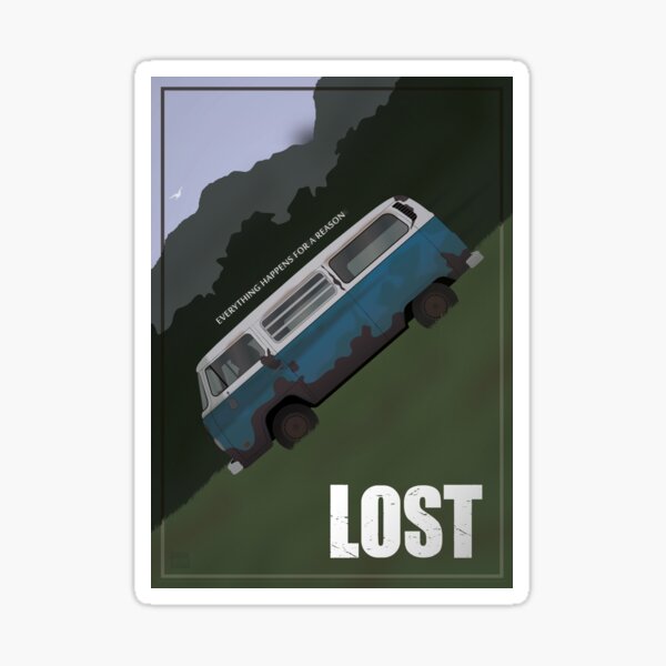 "Hurley in the Dharma Initiative Van" Sticker for Sale by MovieArtWork ...