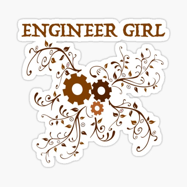 "Engineer Girl Design" Sticker by engineram | Redbubble