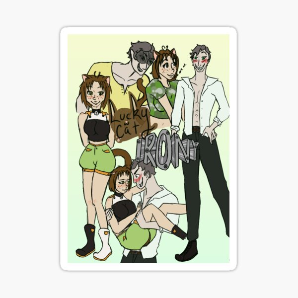 "Aki and Shou - BnHA Ocs" Sticker for Sale by Neonsun | Redbubble