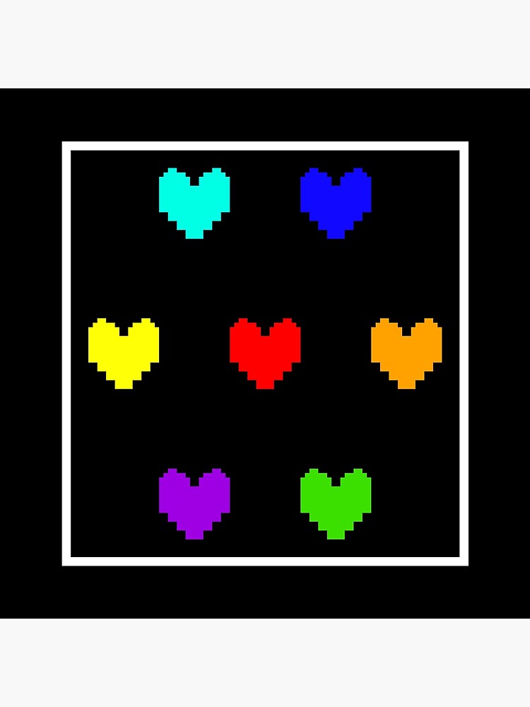 Lámina artística «Undertale 7 Corazones» de LaiDoodles | Redbubble