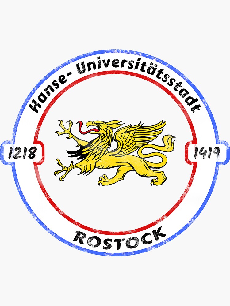 "Hanseatic and University City Rostock" Sticker for Sale by querblick ...