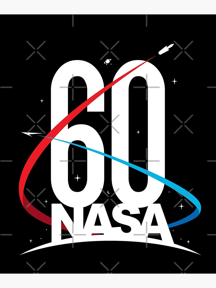 Lámina fotográfica «Logotipo del 60 aniversario de la NASA con ...