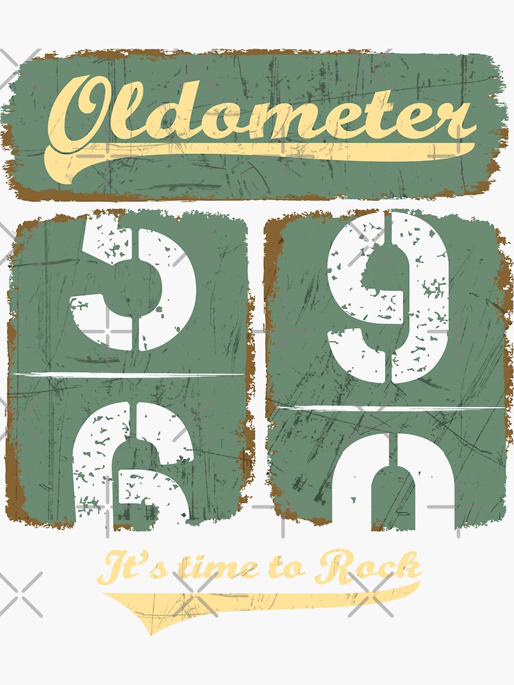 "Oldometer from 59 to 60 years old Funny 60th Birthday party gift ...