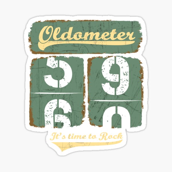 "Oldometer from 59 to 60 years old Funny 60th Birthday party gift ...