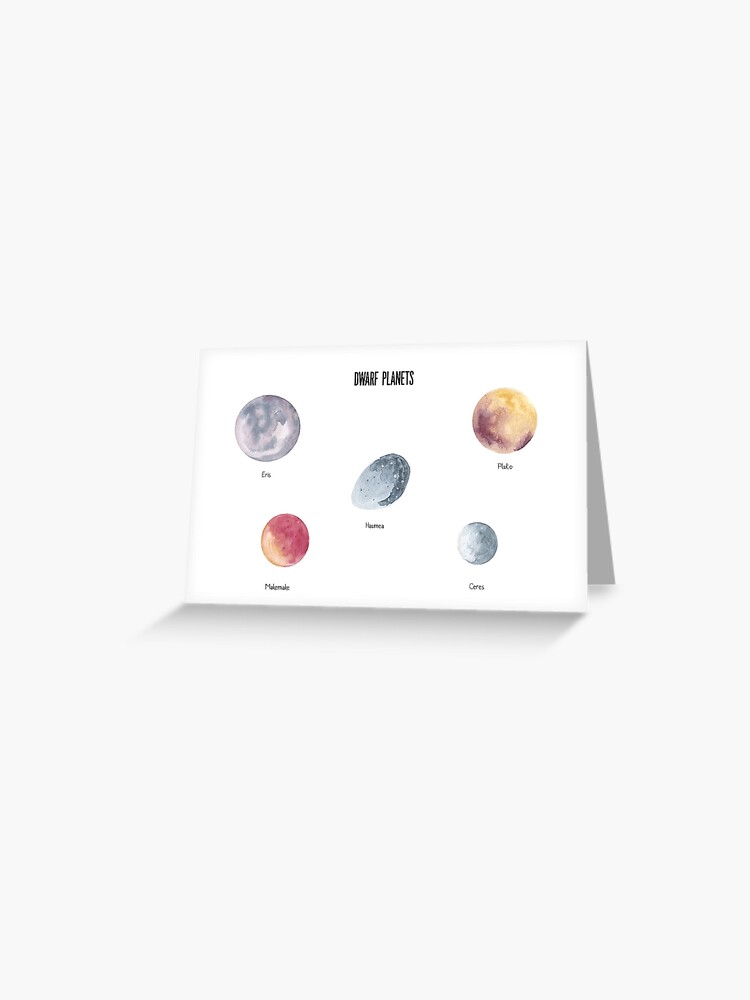 "Dwarf Planets " Greeting Card for Sale by Justine Lombardi | Redbubble