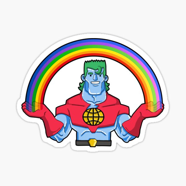 "Captain Planet" Sticker by nutellabeard | Redbubble