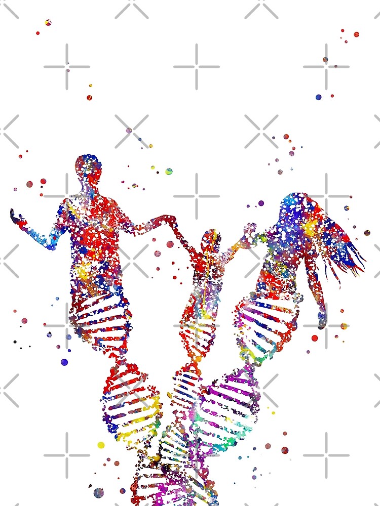 "DNA family" Art Print for Sale by Rosaliartbook | Redbubble