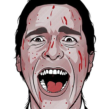 "American Psycho Patrick Bateman Screaming" Art Board Print for Sale by ...