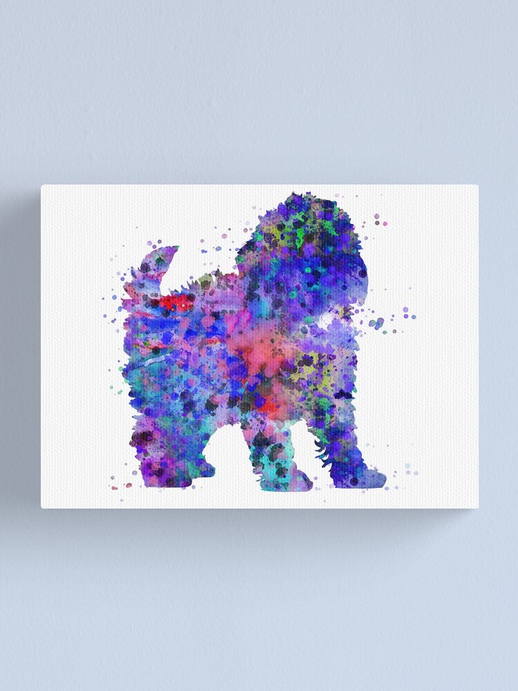"Labradoodle, Labradoodle watercolor, Labradoodle dog" Canvas Print by ...