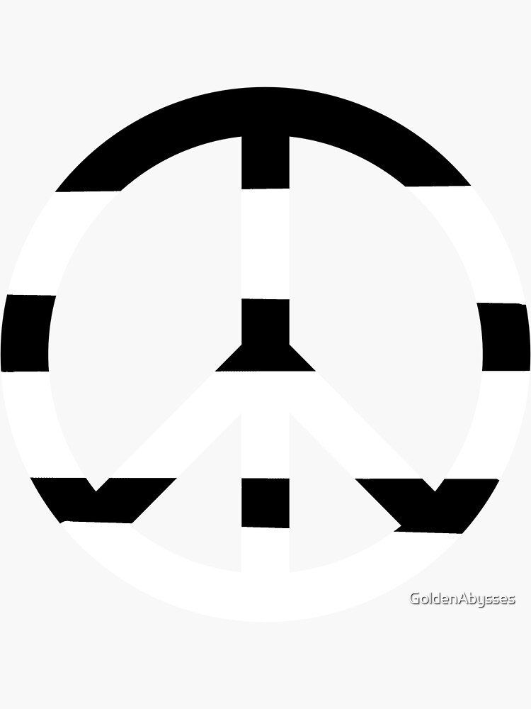 "Straight/Heterosexual Peace" Sticker by GoldenAbysses | Redbubble