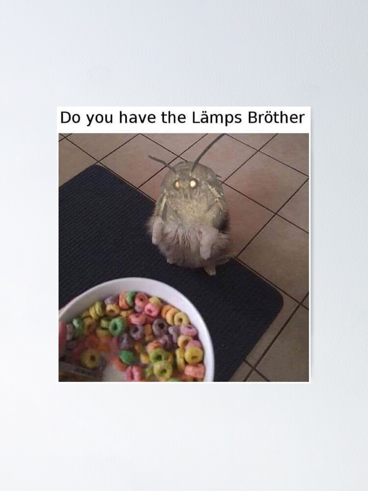 "Moth Lamp Loops Meme" Poster by FlashmanBiscuit | Redbubble