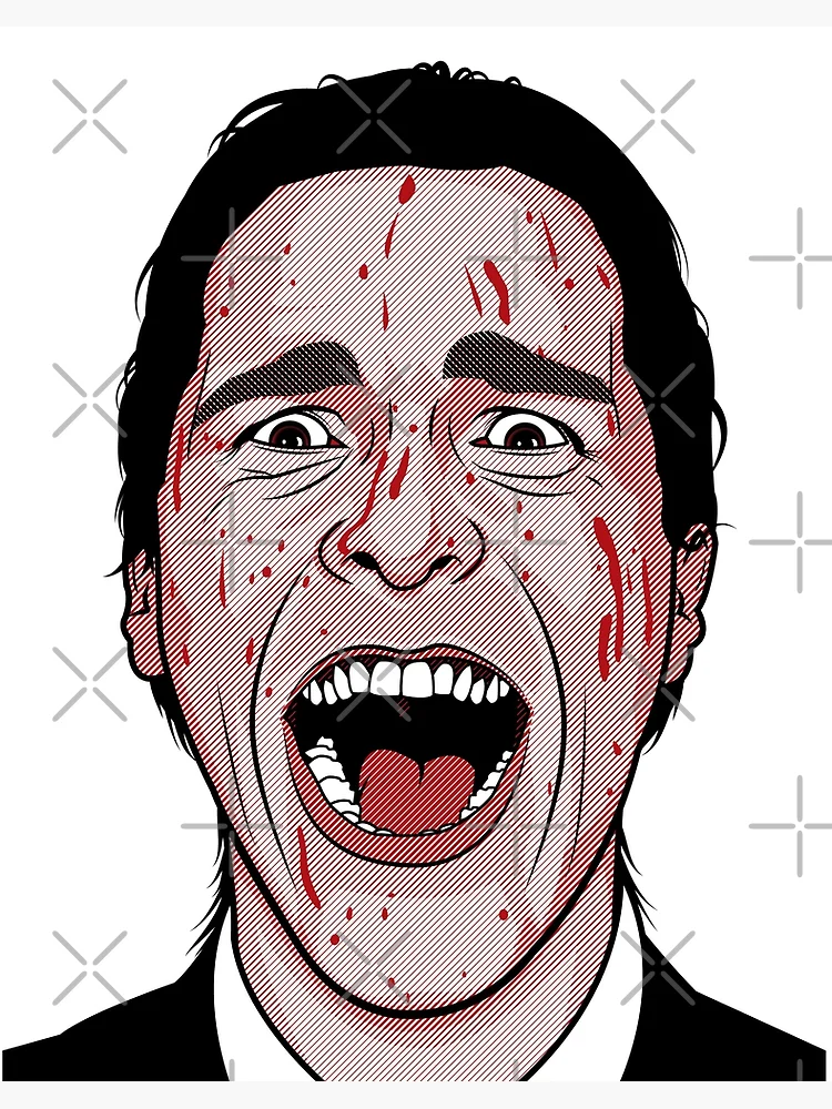 American Psycho Scary Drawing
