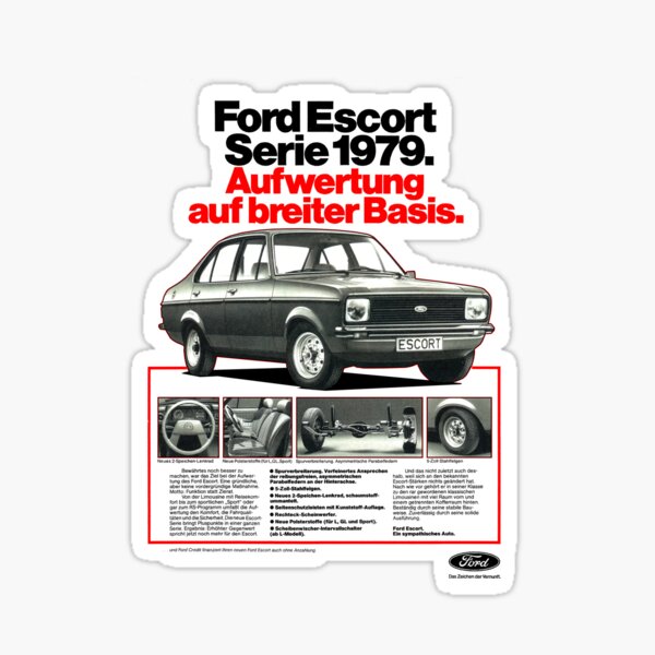 "FORD ESCORT MK2" Sticker for Sale by ThrowbackMotors | Redbubble