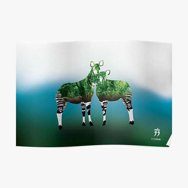 "Mythical Beast: The Okapi" Poster by SlyMido | Redbubble