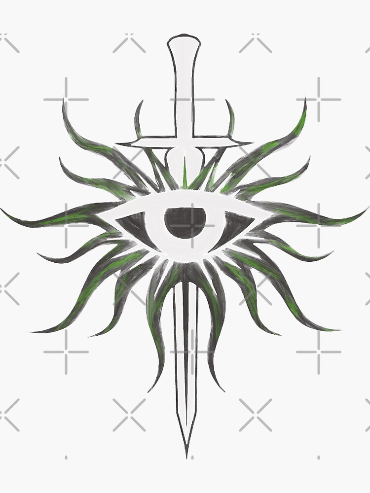 "Dragon Age Inquisition | Inquisition Painted Sigil" Sticker for Sale ...