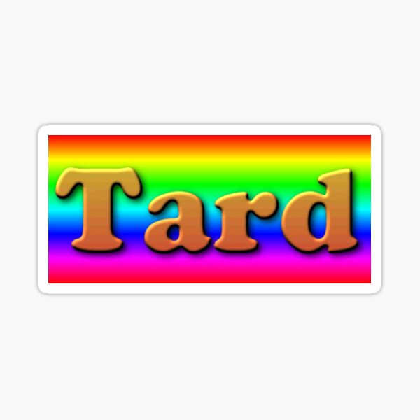 "Rainbow Tard jpeg 3D text funny pride bad graphic design Cooper Black ...