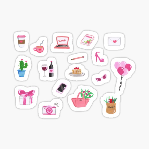 "pink stickers" Sticker by reyniramirezfi | Redbubble