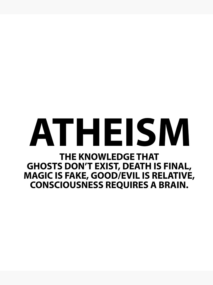 "Atheism definition" Poster by Evelyus | Redbubble
