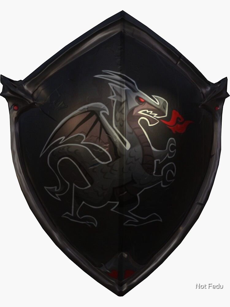 "Black Shield" Sticker for Sale by F3DUR1C0 | Redbubble