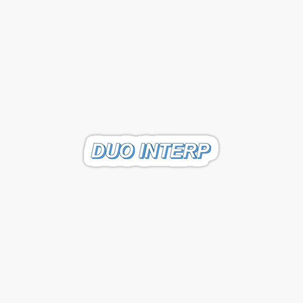 "duo interpretation" Sticker for Sale by baileybouk | Redbubble
