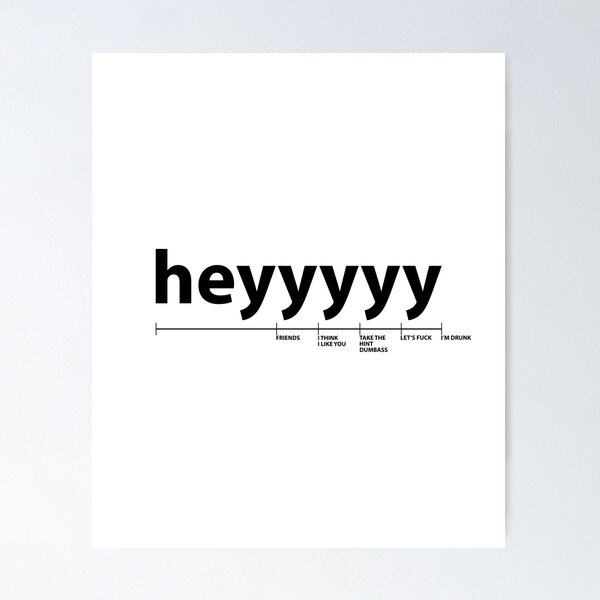 "Heyyyyy definition" Poster for Sale by Evelyus | Redbubble