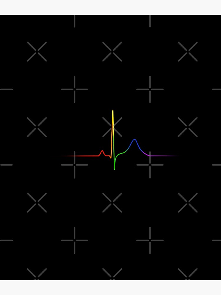 "LGBTQ Pride Rainbow Heart Beat" Poster by kattikki | Redbubble