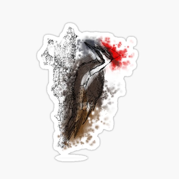 "of new wood and old where the woodpecker chops" Sticker for Sale by ...